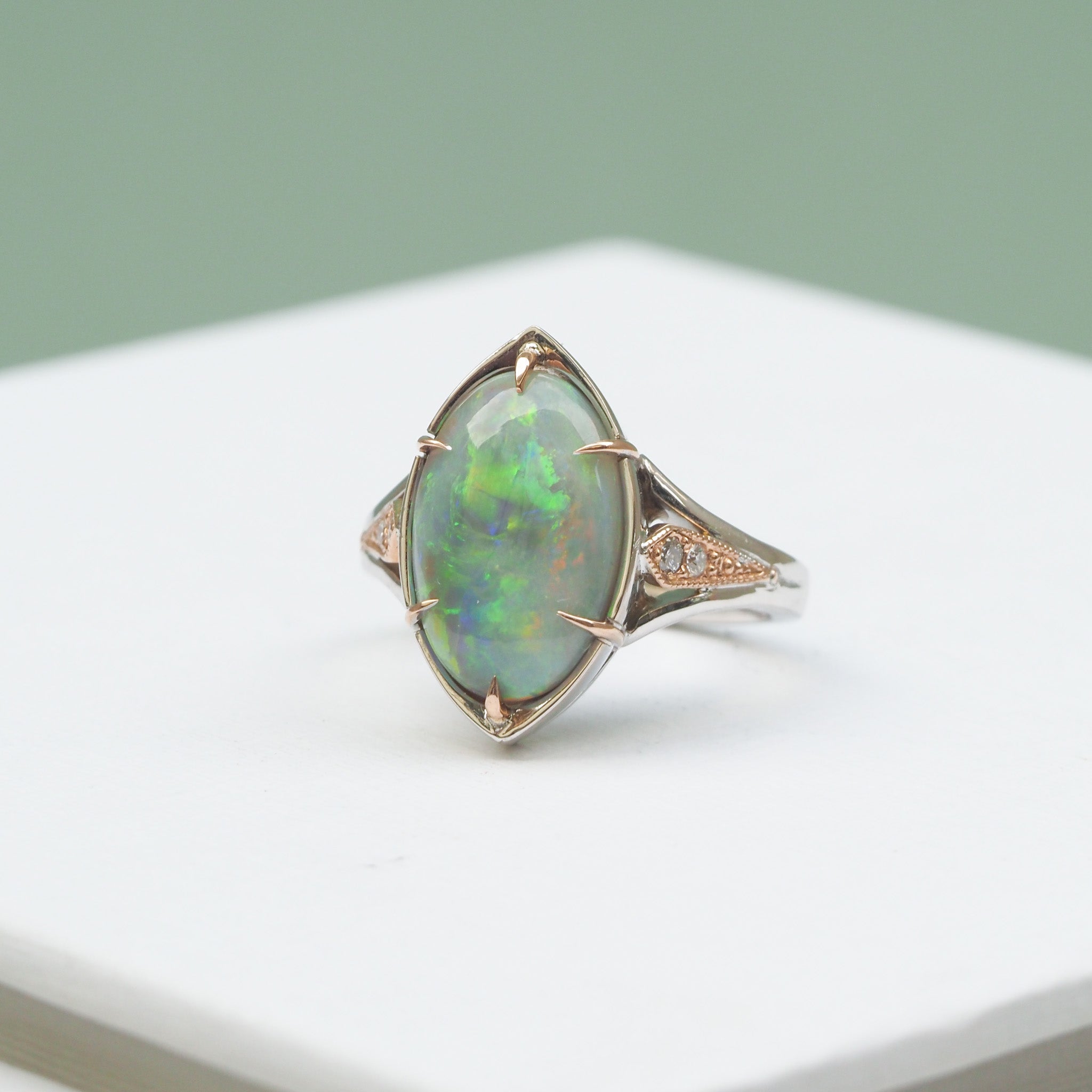 Hand-Fabricated, Exclusive Opal Ring in 18ct Yellow Gold – TCity Jewellers